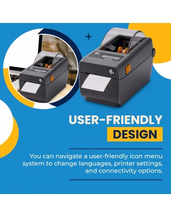 Zebra ZD411 2-inch advanced direct thermal desktop label printer